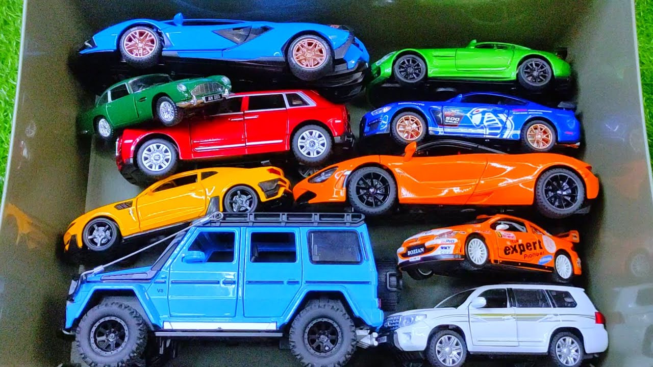 A Box Full of Cars, Roll Royce, Beko, Lamborghini, Ferrari, Porsche ...