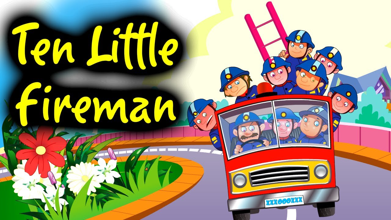 Ten little firemen | five little soldiers standing in a row | English ...