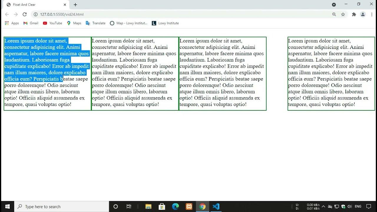 Css Tutorial Float And Clear In Css Css Float And Clear Web