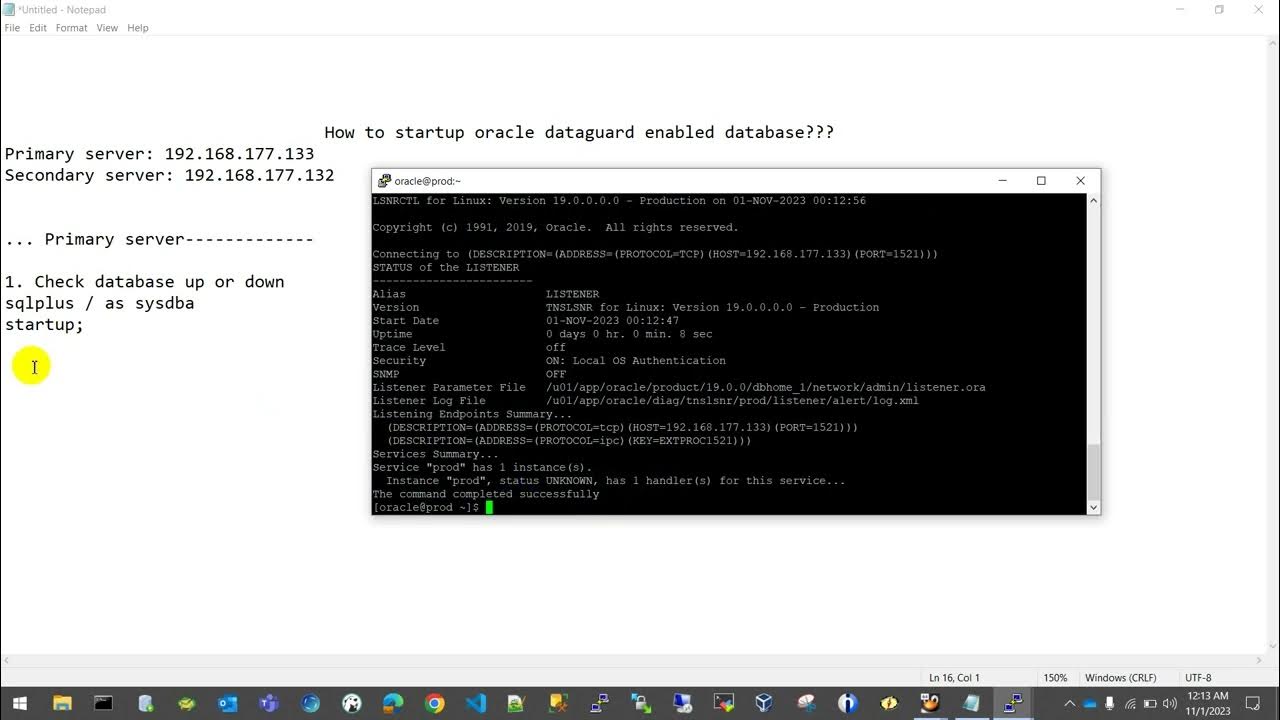 Startup oracle dataguard enabled database?? - YouTube