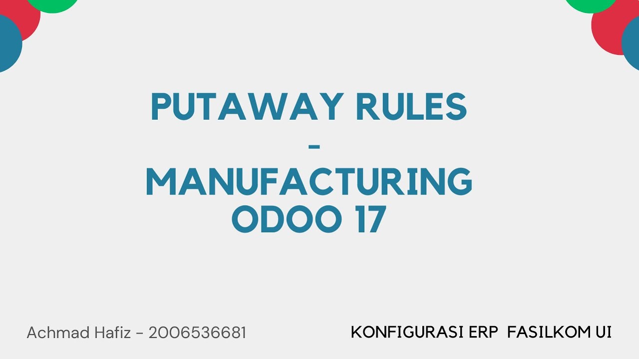 Putaway Rules - Manufacturing Odoo 17 Part 6 - YouTube