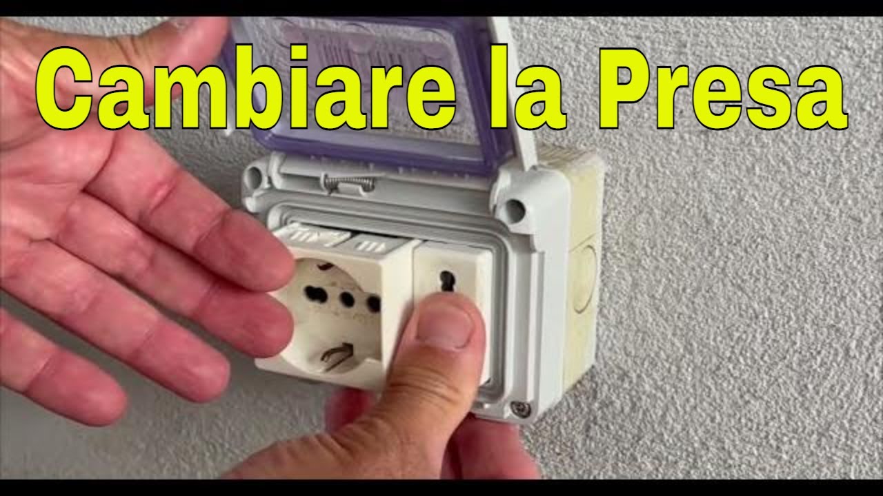 Cambiare presa da esterno - Sostituire presa elettrica (cestello rotto ...