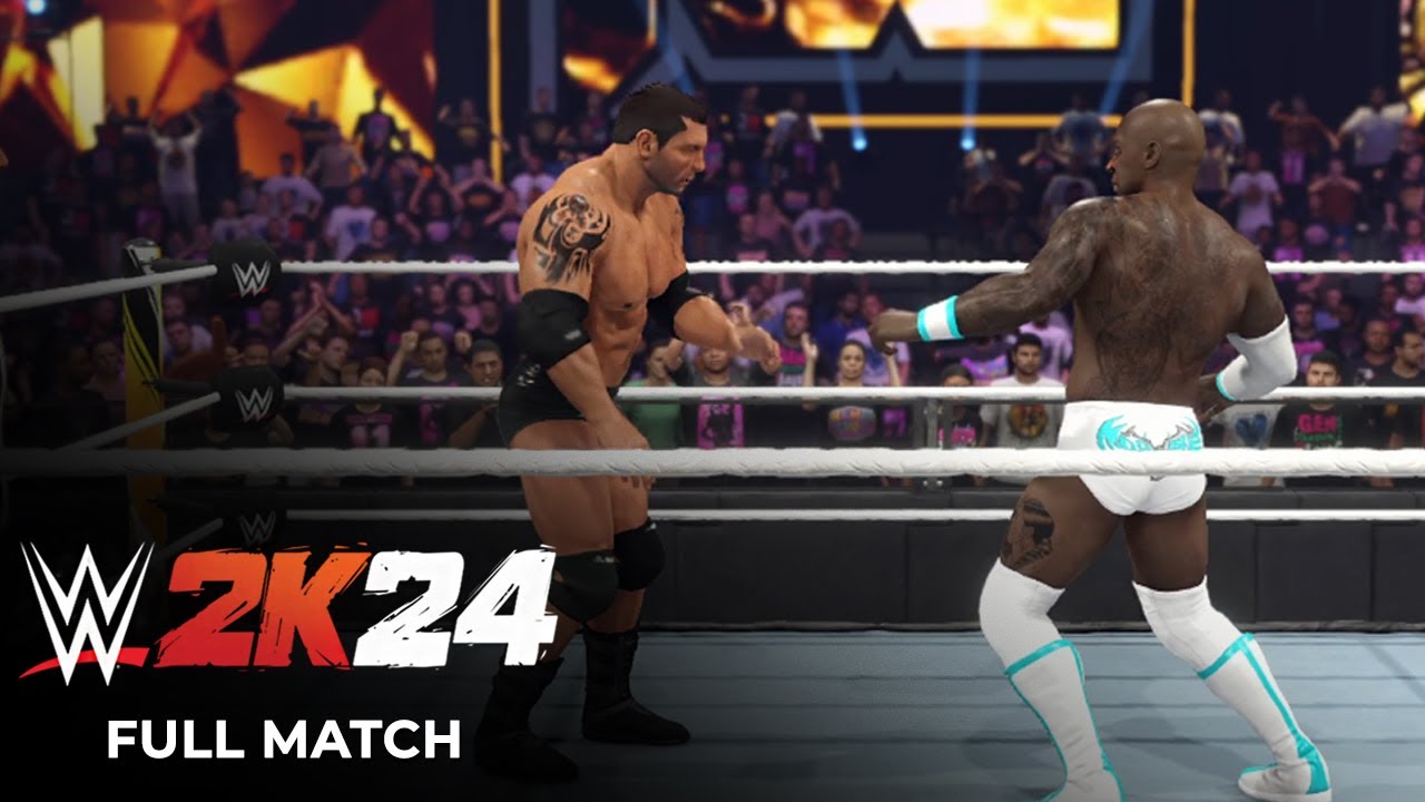 WWE 2K24 | Jaw-Dropping Singles Match: Batista vs Moose - YouTube