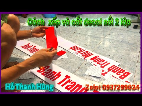 Hướng dẫn cách cắt dán decal 2 lớp, Cắt decal, dán decal