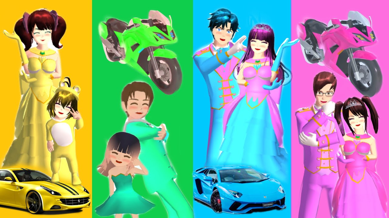 Yuta Mio Celine Mama Hamil Balap Motor Mobil Warna Pink Biru! Sakura ...