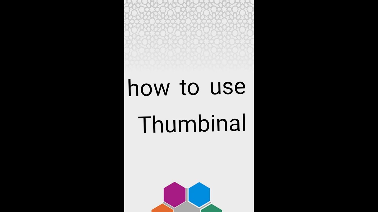 How to use thumbinal - YouTube