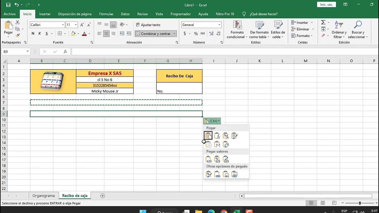 Formato Recibo De Caja En excel - YouTube