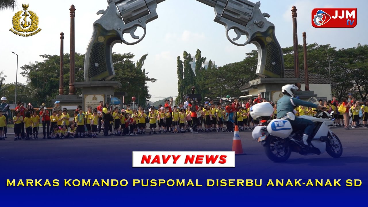 Navy News - MARKAS KOMANDO PUSPOMAL DISERBU ANAK ANAK SD - YouTube