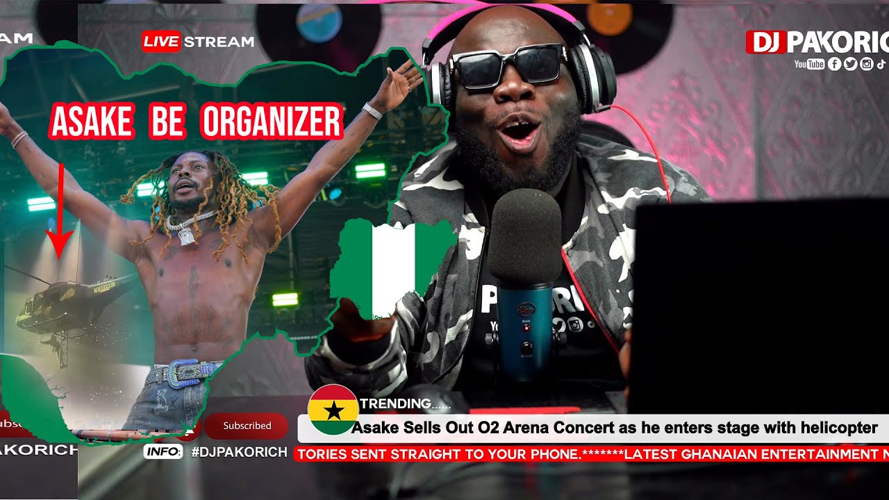 Asake Sells Out O2 Arena Concert as he enters stage with helicopter - YouTube