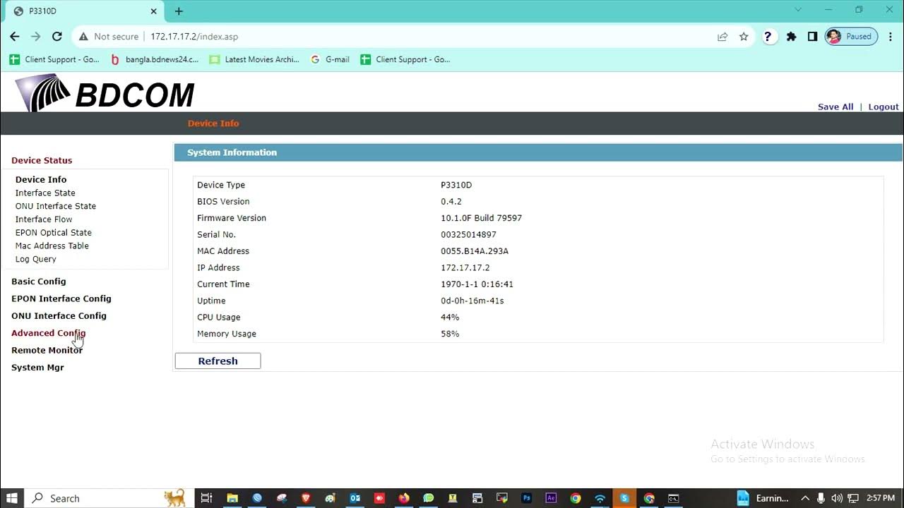 BDCOM EPON 4-PORT OLT Configure with VLAN FULL Video || Bangla Tutorial - YouTube