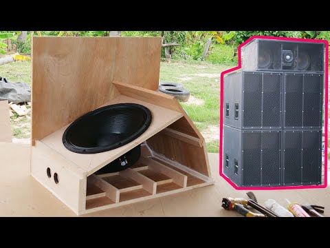 Test Turbo 18  Subwoofer box + speaker  OBOM TRUMP 18 1200W DiY