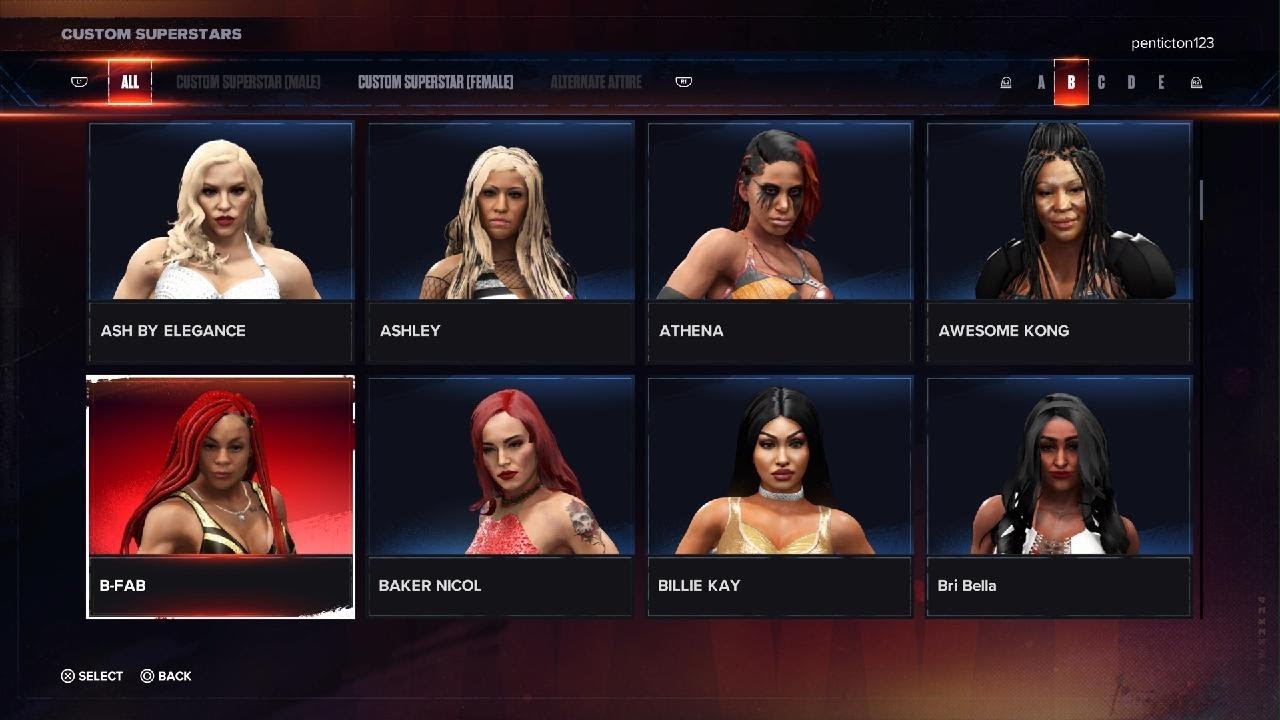WWE 2K24 My Women Wrestlers - YouTube