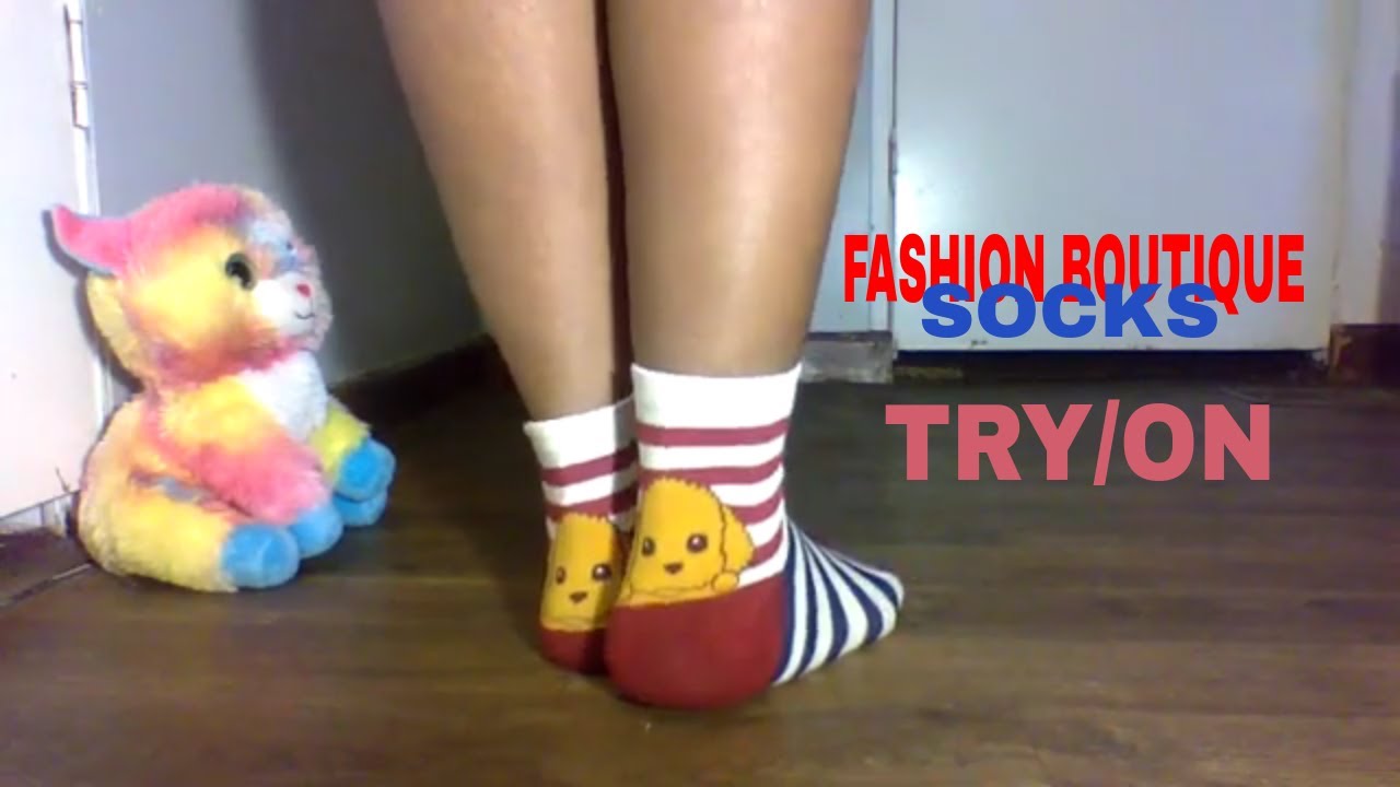 NEW FASHION BOUTIQUE Socks Collection Try On (From My Bestie) - YouTube