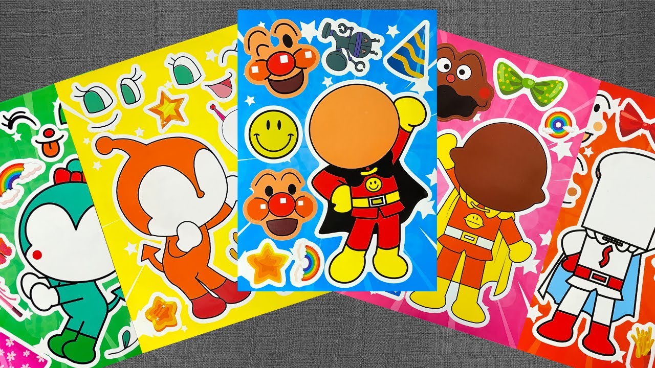 [🌸Paper diy🌸] ANPANMAN Sticker Book Makeover 🍞 Fun DIY Activities with ...