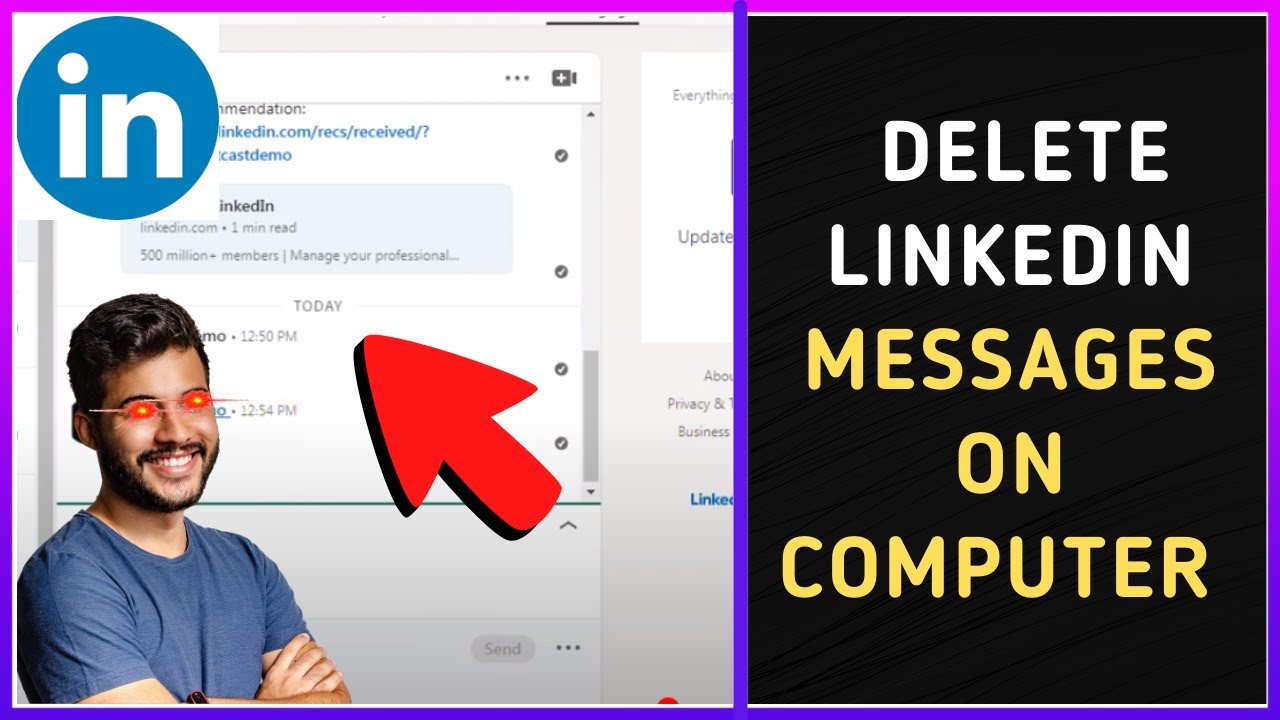 how to delete linkedin messages on computer - YouTube