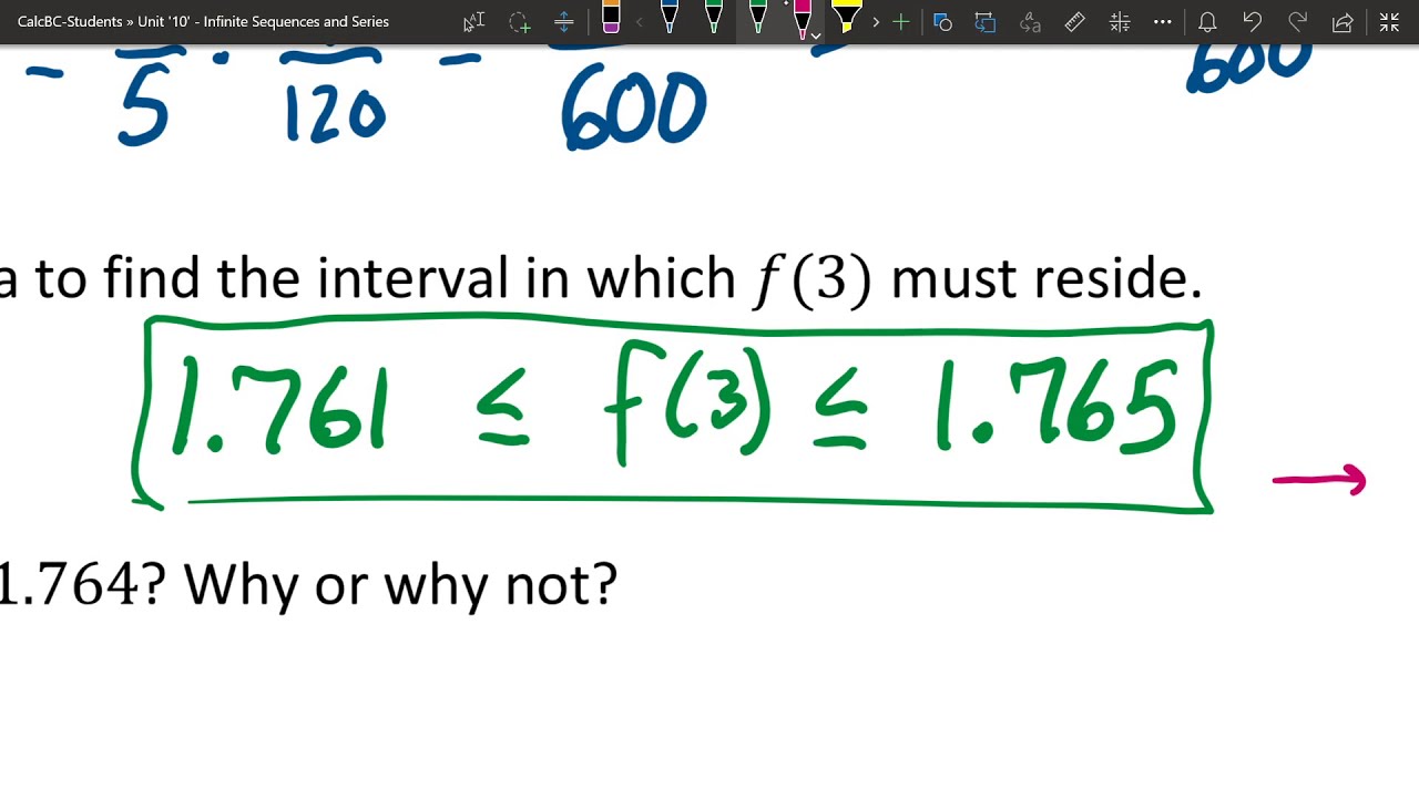 ADMHS AP Calculus BC - Unit 10 - 10.12 Lagrange Error Bound part 1 ...