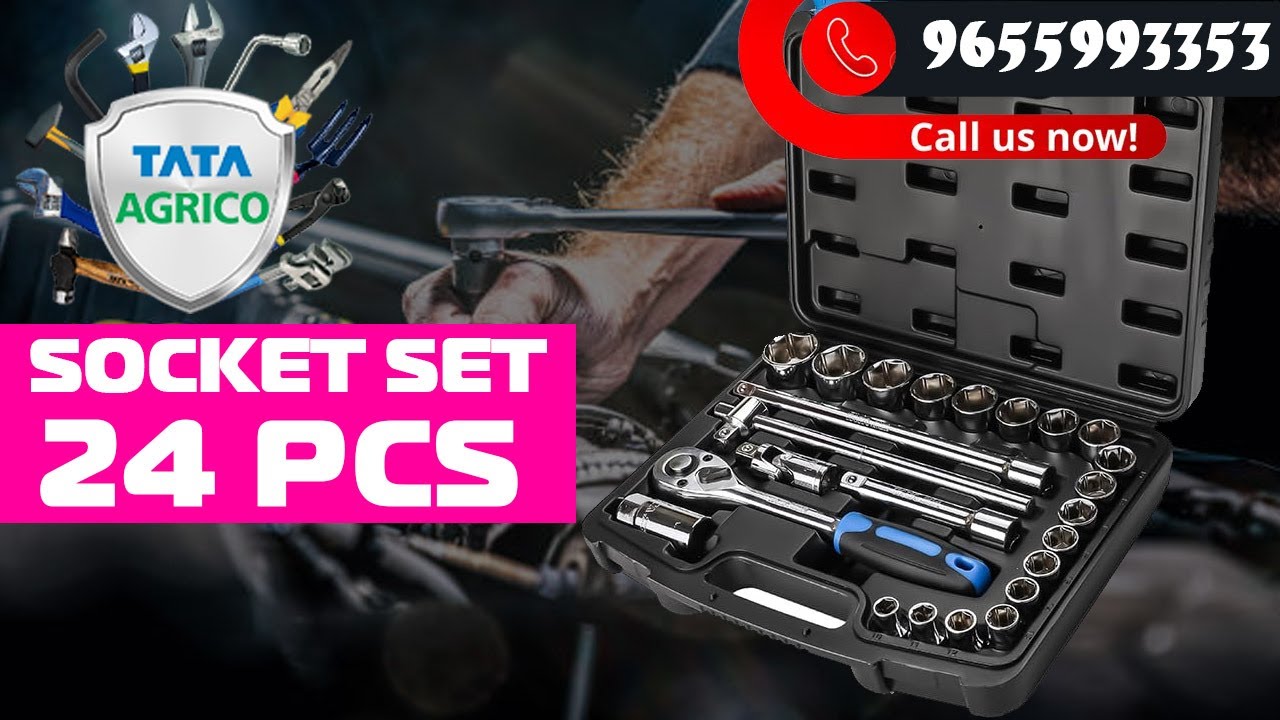 Tata Socket Set 24 Pcs 1/2 Inches Drive | No.1 Tools Shop in India - Lion Tools Mart 9655993353 ...