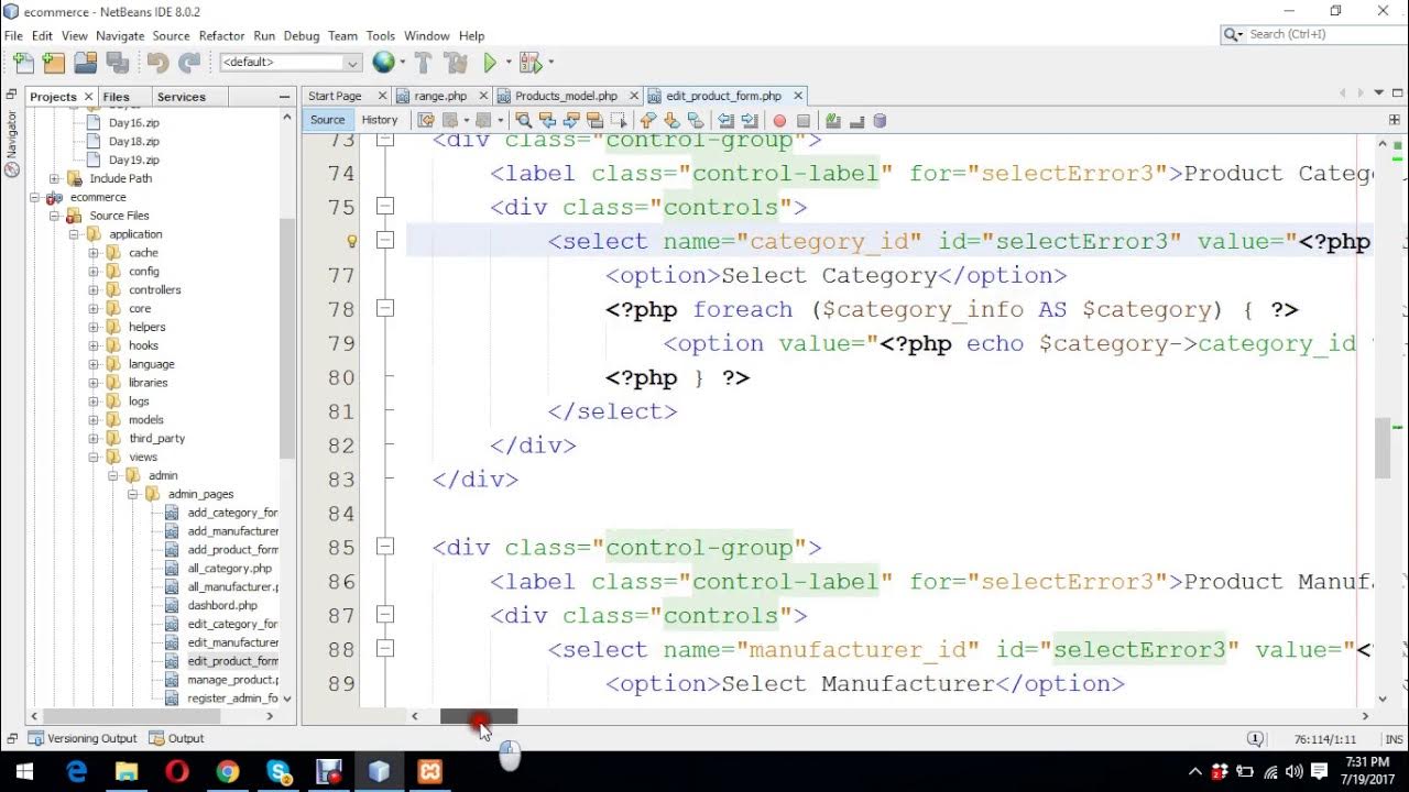 Day 34 Create Codeigniter Ecommerce Project Update Product Front End Product Display Youtube