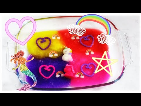 Satisfying Glitter Play | Rainbow ASMR | Unicorn Fun | Homemade Slime ...