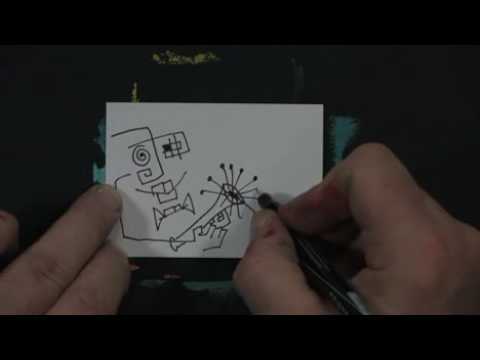 Drawing an Artist Trading Card - YouTube