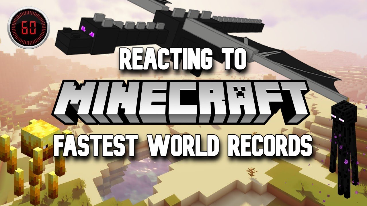 REACTING TO MINECRAFT FASTEST WORLD RECORDS - YouTube