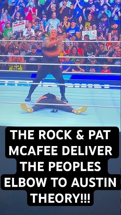 THE ROCK & PAT MCAFEE DELIVER THE PEOPLES ELBOW TO AUSTIN THEORY!!! #smackdown - YouTube