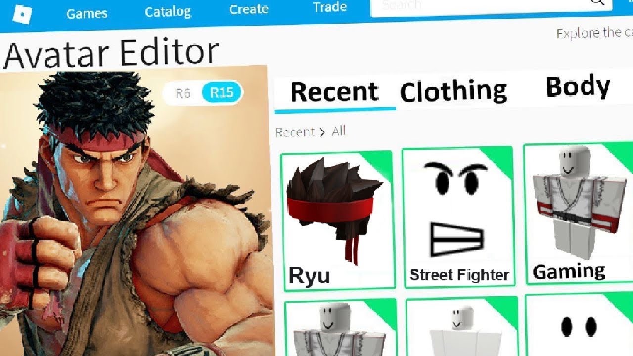 How To Make A Ryu Avatar | Roblox - YouTube