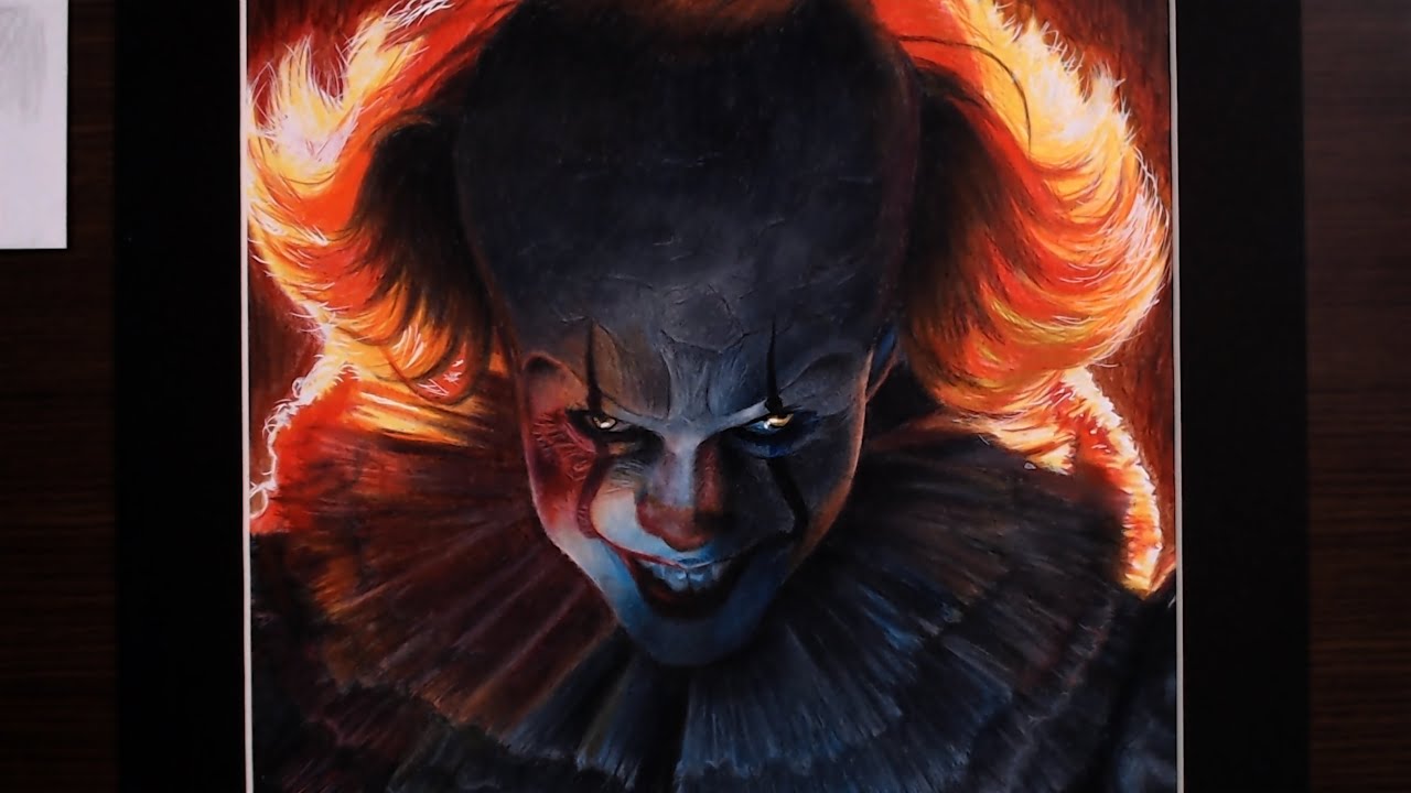 Drawing Pennywise (IT Chapter Two) - Colored pencil | yukiart - YouTube