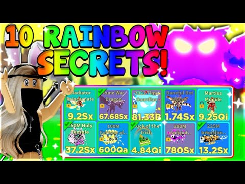 Getting ALL RAINBOW SECRETS In Clicker Simulator! 10 RAINBOW SECRETS ...