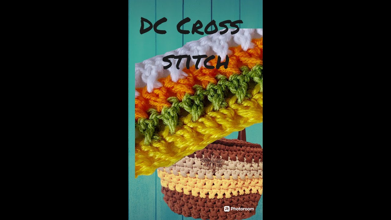 Crochet pattern tutorial #08: Super easy Double Crochet Cross stitch ...