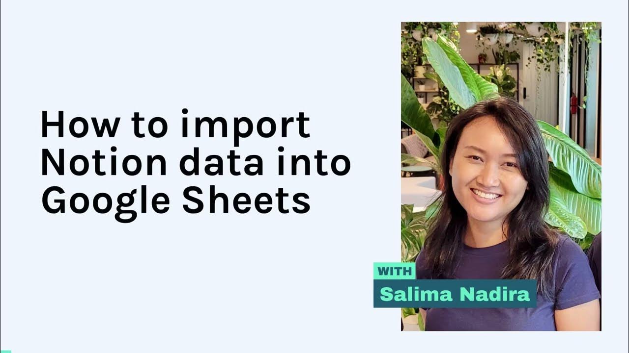 Import Notion data into Google Sheets - YouTube