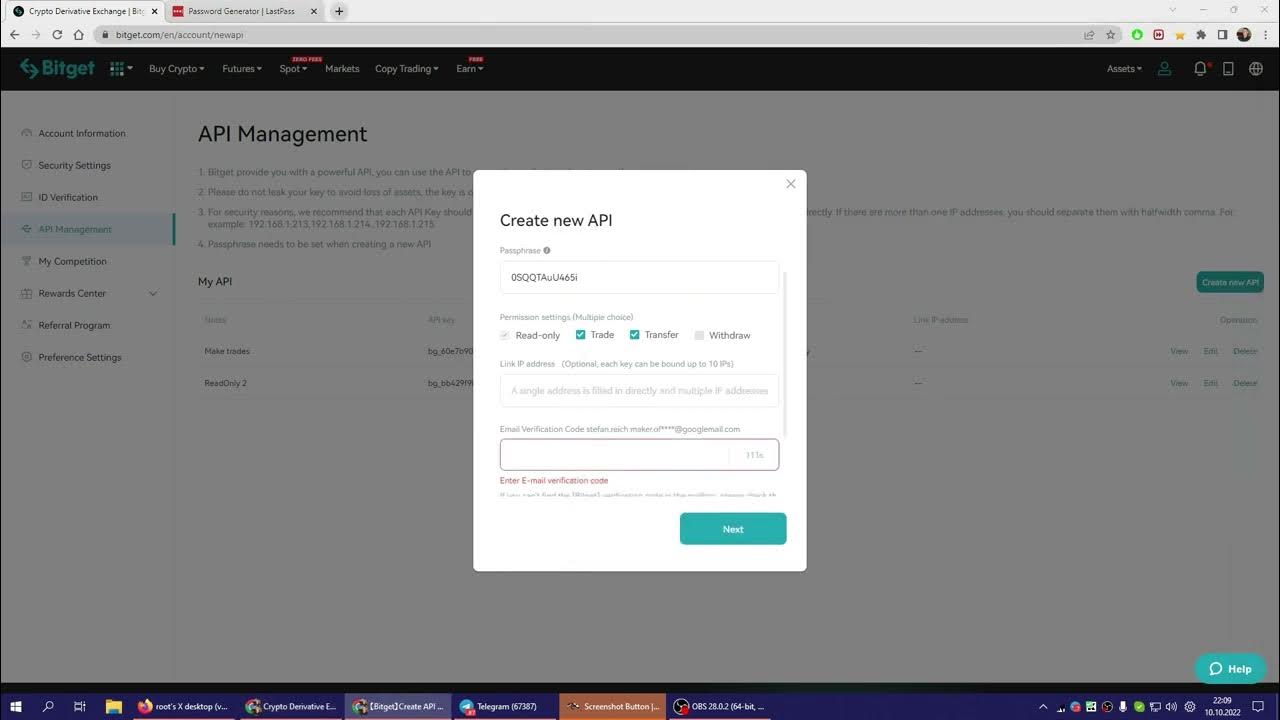Creating a BitGet API Key - YouTube