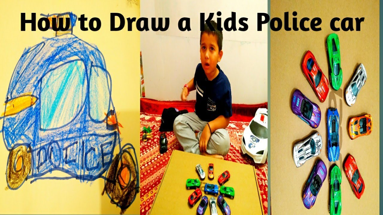 Kids Police Car Drawing#3+age Cute Akshat is Drawing Police Car - YouTube