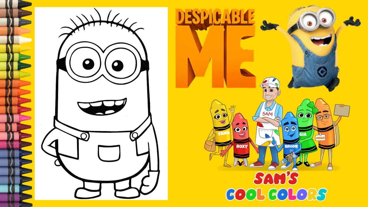 Coloring Despicable Me Dave The Minion | Despicable Me Coloring Pages ...