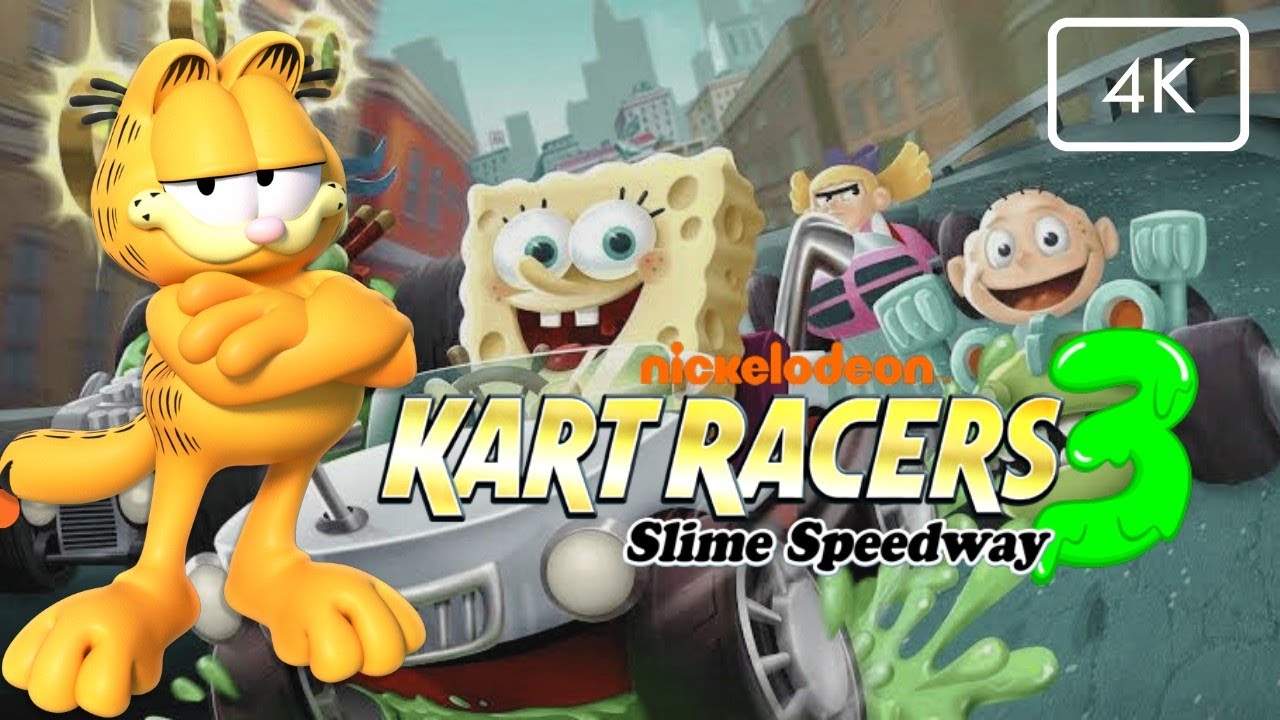 GARFIELD in Nickelodeon Kart Racers 3 Slime Speedway PC Gameplay - YouTube