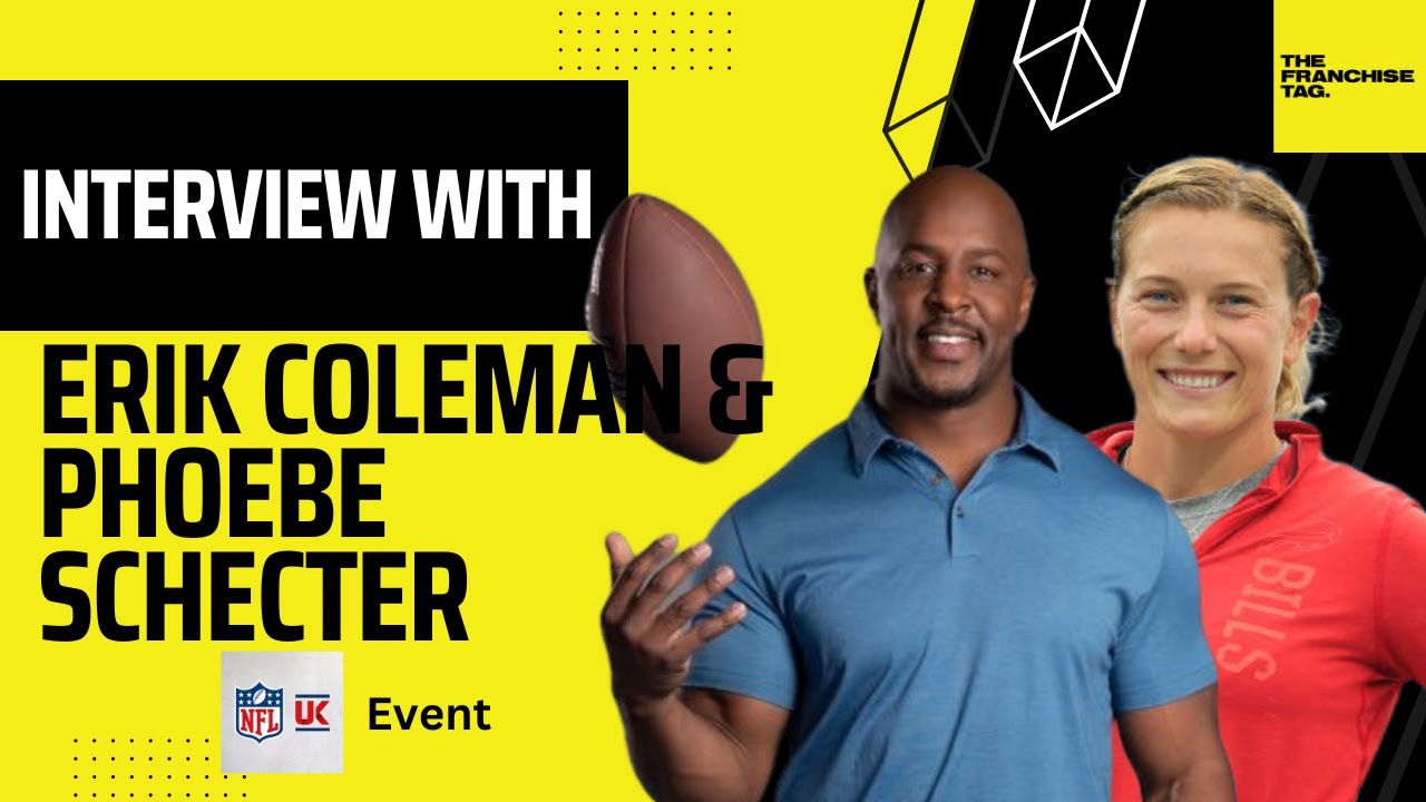 Interview with Phoebe Schecter & Erik Coleman at the NFL UK Flag Final ...