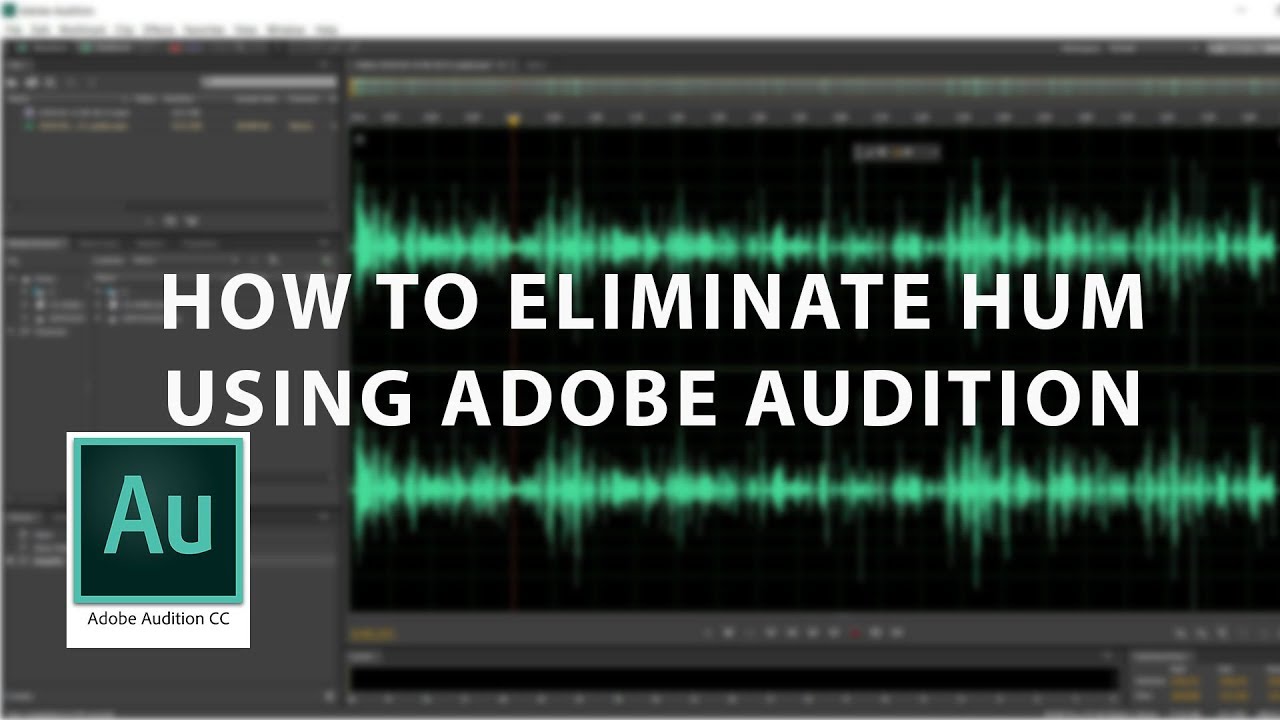 how to eliminate hum using adobe audition - YouTube