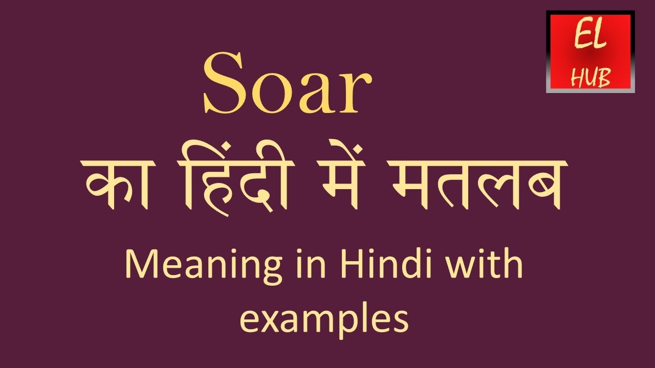 Soar Meaning In Hindi YouTube