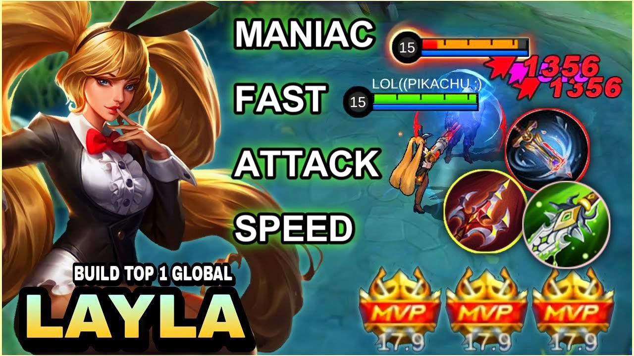Layla Maniac Fast Attack Speed | Build top 1 global - MLBB - YouTube