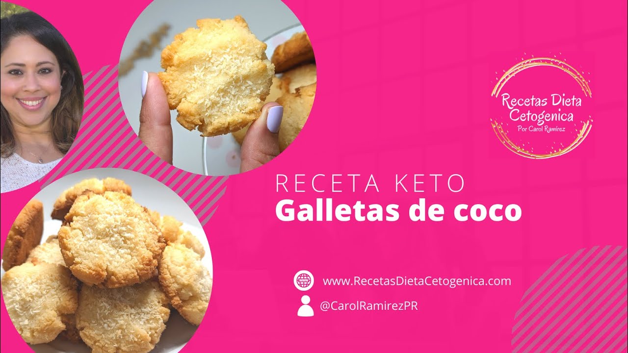 Keto Galletas de Coco, sin harina ni azucar. Receta de galletas low ...