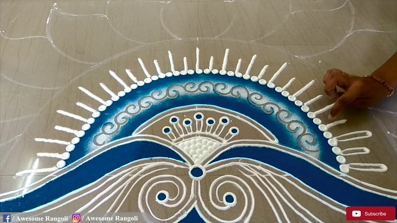 Beautiful Door Rangoli Design for Diwali - YouTube