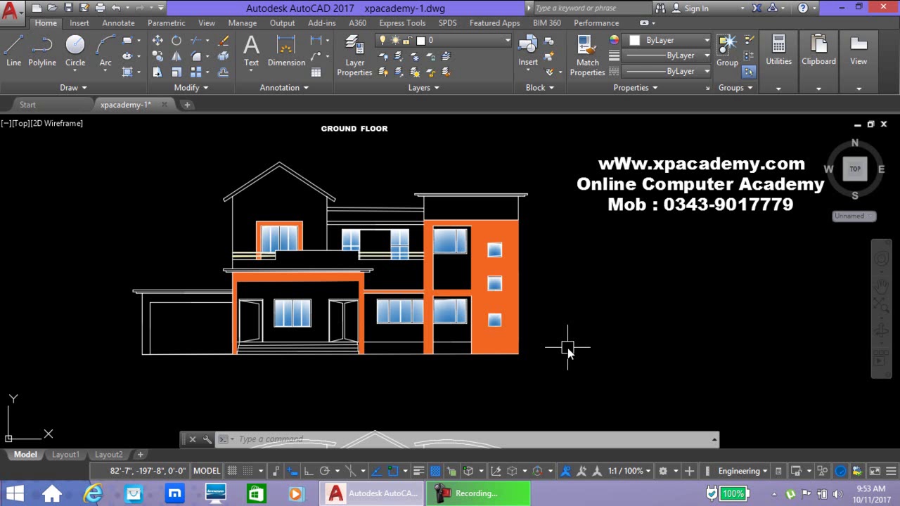 Front Elevation | How to make elevation in autoad - YouTube