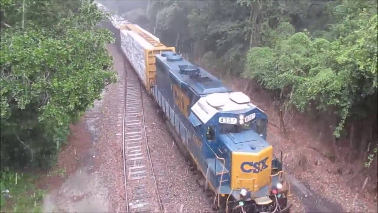 CSX O855 From US 41 Overpass in Brooksville, FL, August 2016 - YouTube
