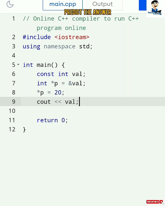 Predict the answer for above program using c++ in tamil #happycoding #programming #coding #c++ ...