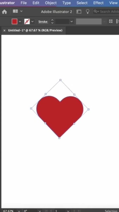 Creat Heart Shape In Adobe Illustrator - YouTube