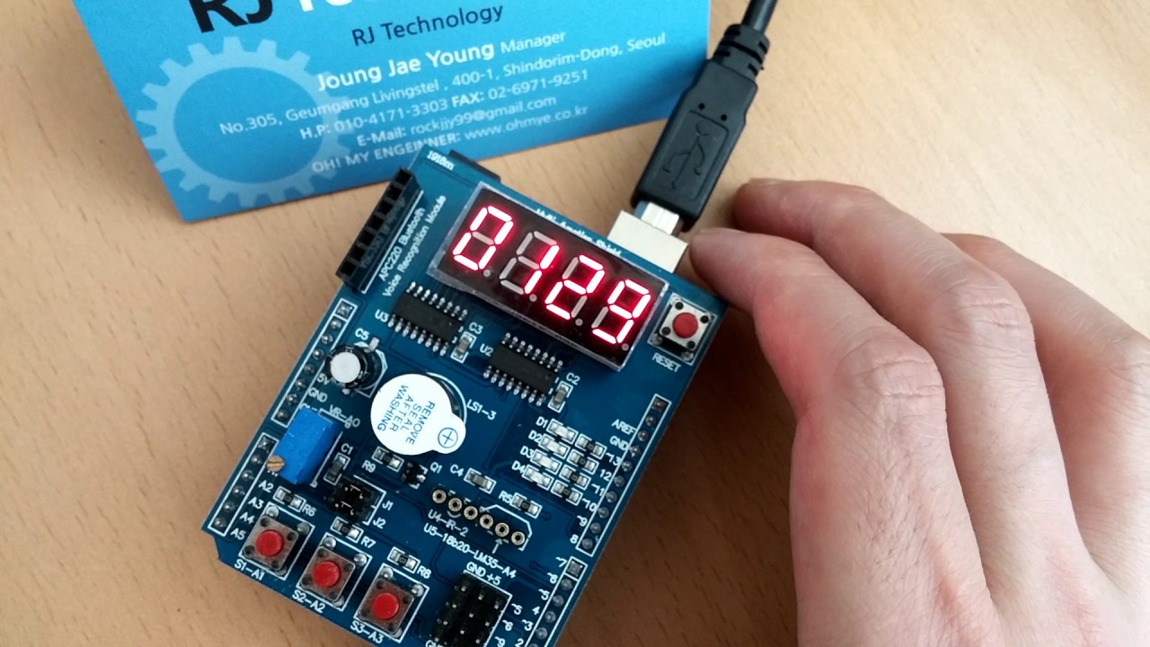 Arduino Uno 로 다기능 쉴드를 사용해 4자리 Fnd 7 Segment 출력해 보기 Youtube