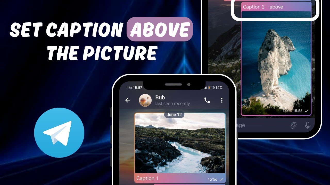 How to Set Caption Above the Picture You Send on Telegram - YouTube