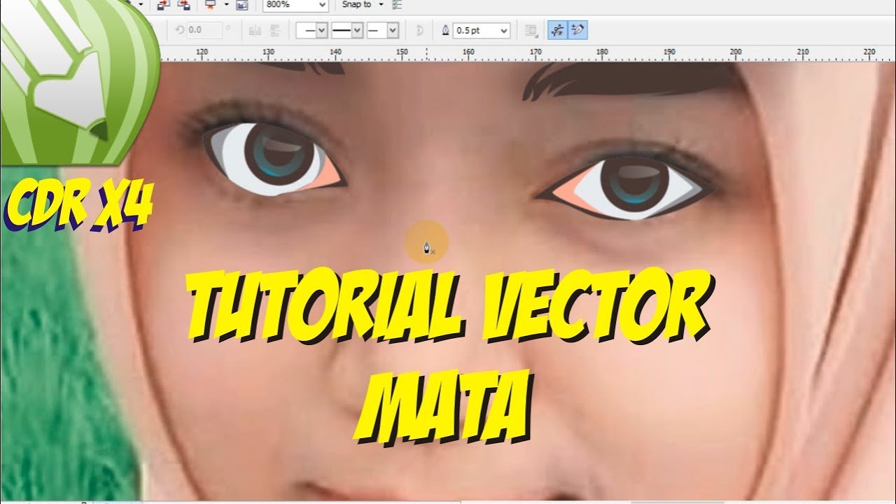 TUTORIAL DESAIN VECTOR BAGIAN MATA - COREL DRAW X4 - YouTube