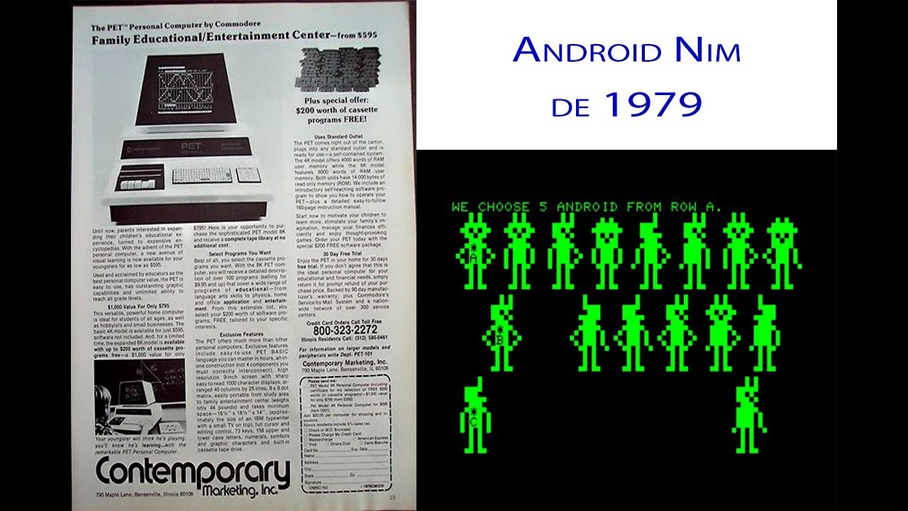 El juego de Android Nim (Commodore Pet/CBM) de 1979 - YouTube