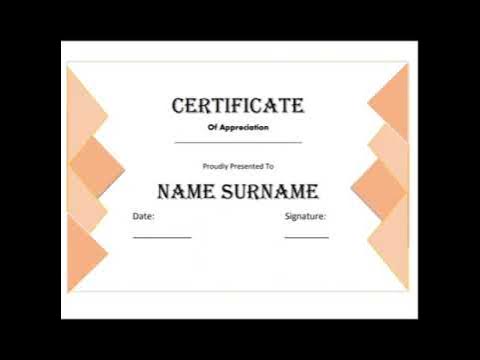 How to make certificate design in MS Word,,Microsoft word certificate ...